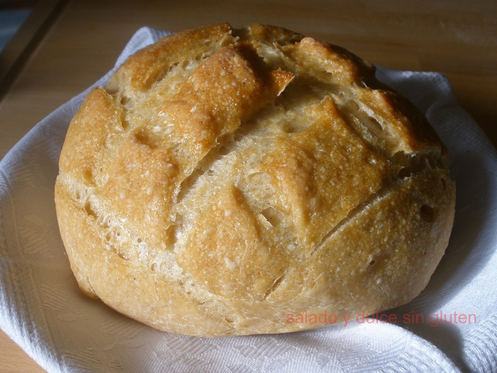Salado y dulce sin gluten: Pan redondo