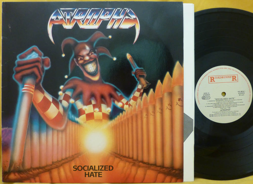 Atrophy "Socialized Hate" Roadrunner records (1988)