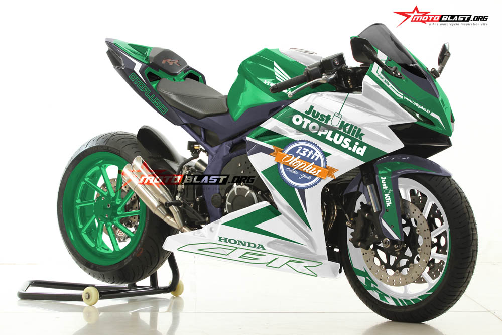 Modifikasi Honda all new cbr 250 warna hijau - Modif Ganteng