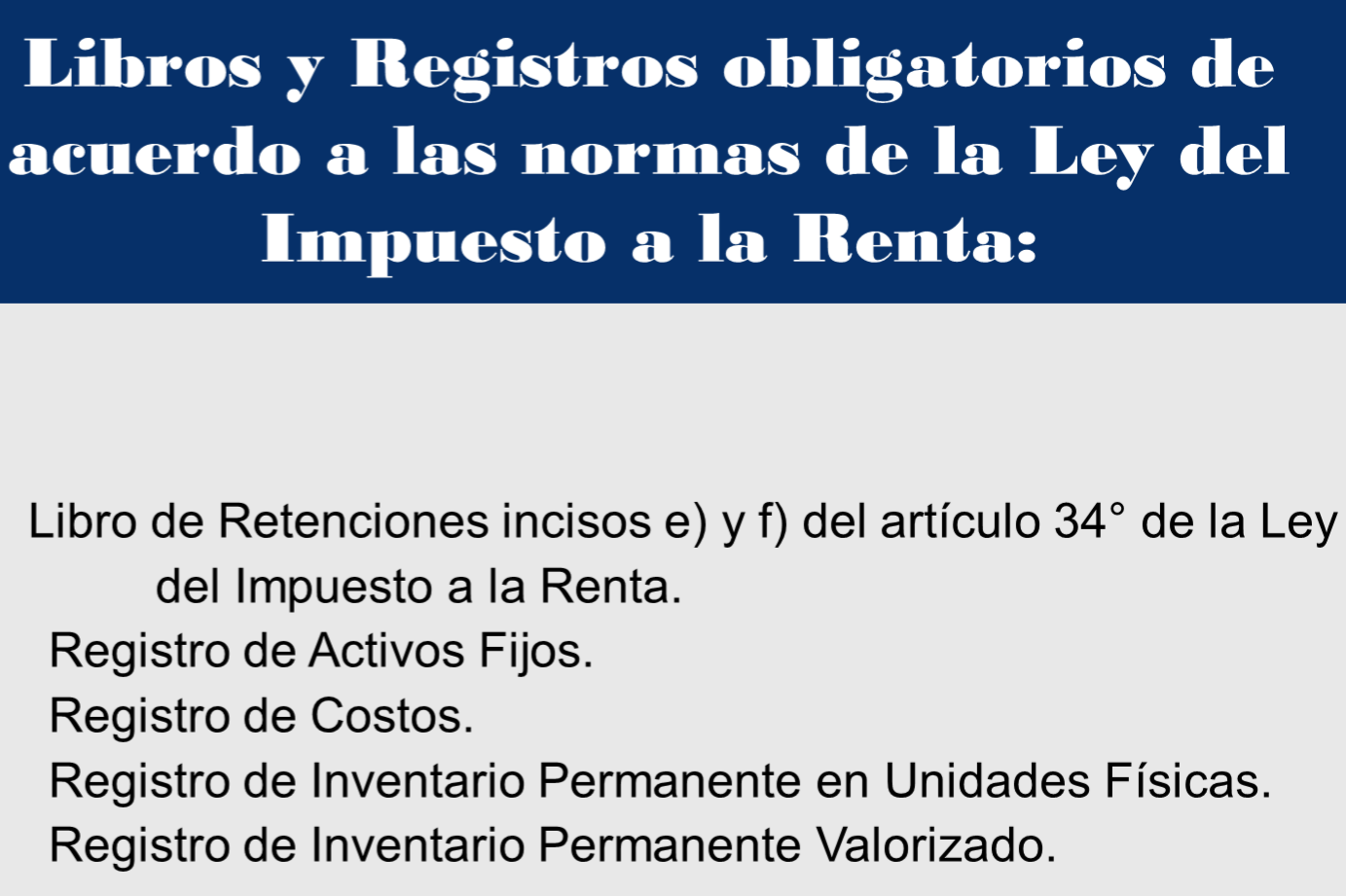 Estudio Contable Pedro Alex EIRL: Obligacion De LLevar Libros contables