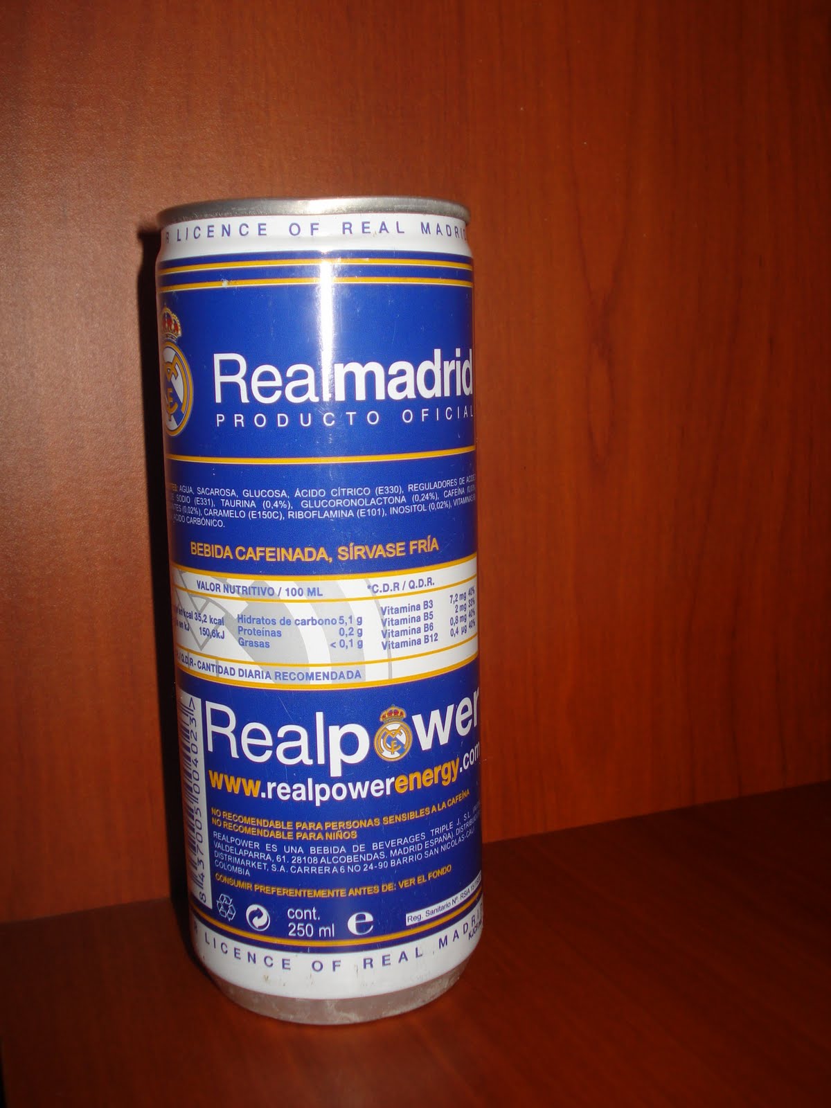 Coleccionistas de Futbol: Real Power, la bebida energizante del Real Madrid