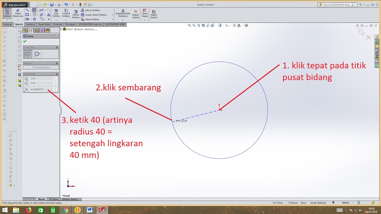 BELAJAR SOLIDWORKS PEMULA 1