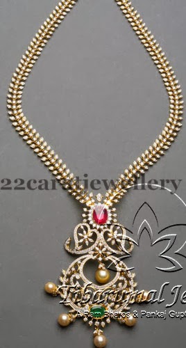 Pretty Diamond Long Set by Tibarumal - Jewellery Designs