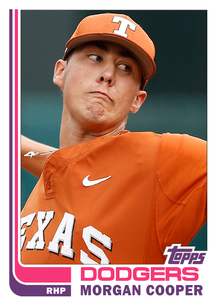 Dodgers Blue Heaven: Dodgers Pick Pitcher Morgan Cooper in the Second ...