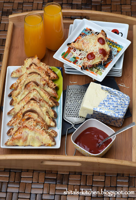 Shital's-Kitchen: Cabbage Capsicum Open Toast