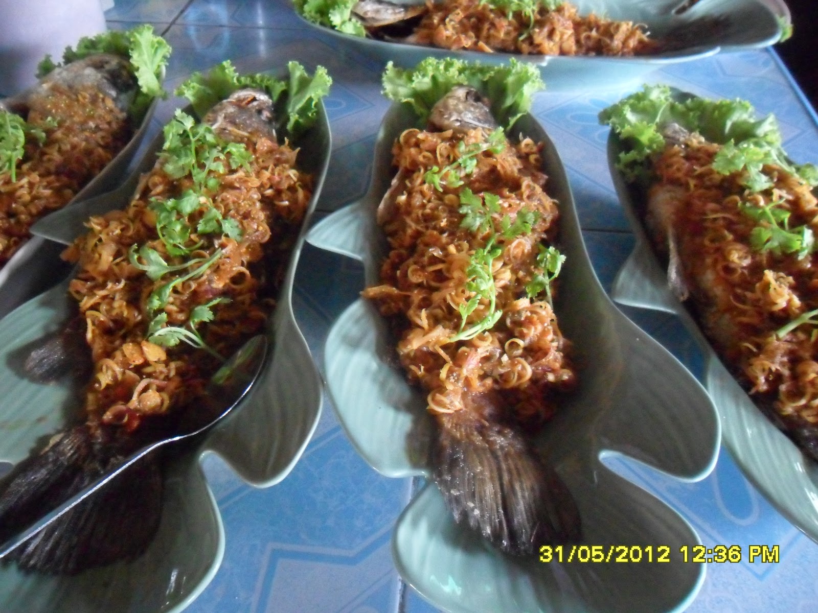 We provide traditional Thai cuisine , seafood and western food.