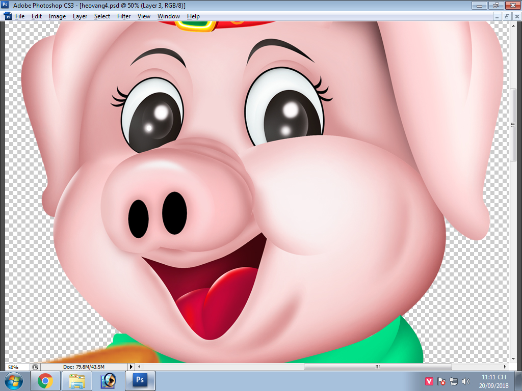 vector heo vàng 2019 file đuôi psd - shopvectorvn