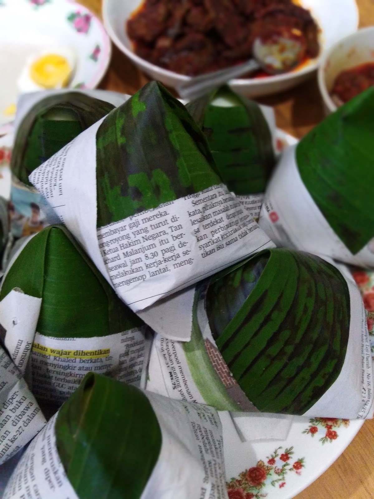 Haniza: DIY : NASI LEMAK PARU DAUN PISANG