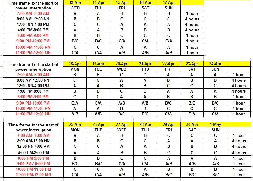 Davao Light and Power Company (DLPC) Power Interruption Schedule for ...