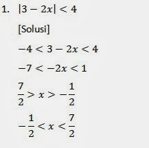 GUDANG SOAL SD, SMP dan SMA: PERTIDAKSAMAAN HARGA MUTLAK