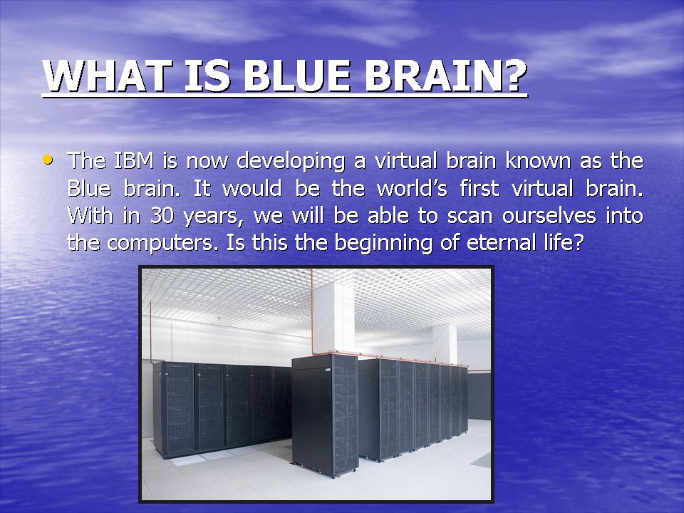 BLUE BRAIN TECHNOLOGY - Presentation
