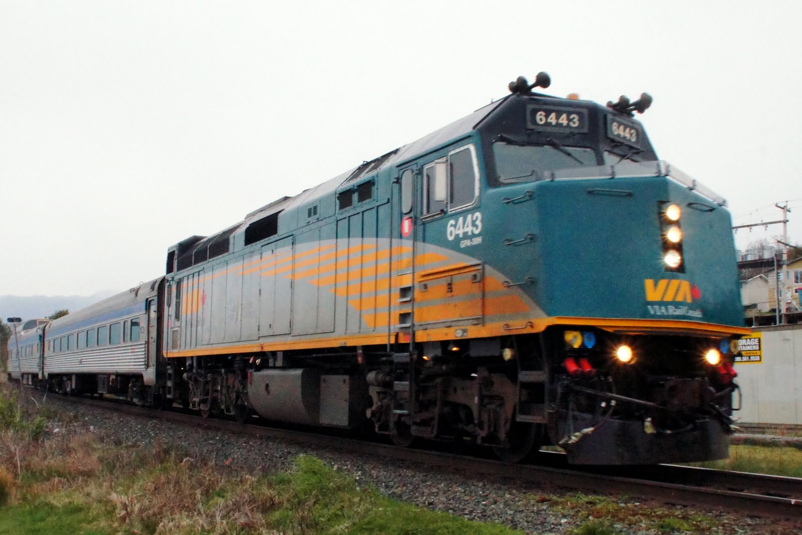 Prince Rupert Rail Images: Via Rail Skeena lead by 6443