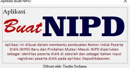 Operator Sekolah Kota Bogor: Aplikasi Buat NIPD