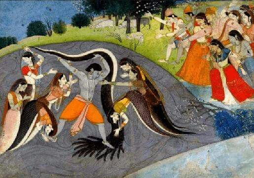 Krishna and Vrindavan demons