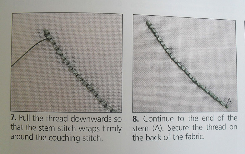 Sew in Love: Raised padded stem stitch band