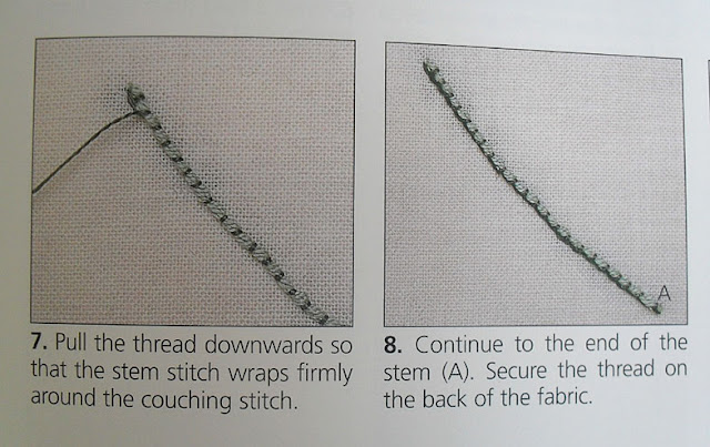 Sew in Love: Raised padded stem stitch band