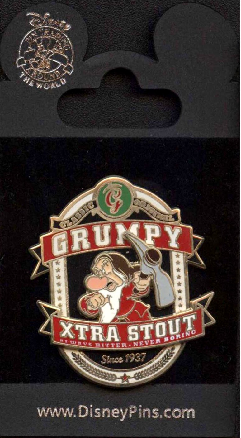 Filmic Light - Snow White Archive: Grumpy "Beer Label" Pins