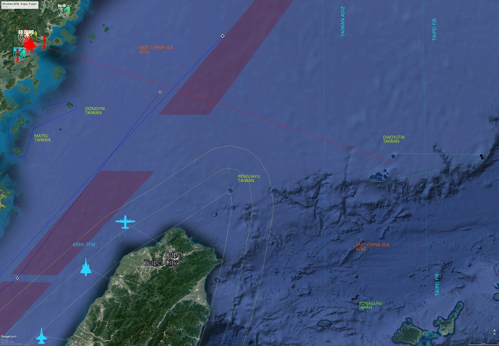 Taiwan strait: Shuimen Air Force Base, Xiapu, Fujian. (PLAAF)