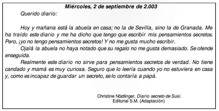 BLOQUE II: LOS TEXTOS PERSONALES