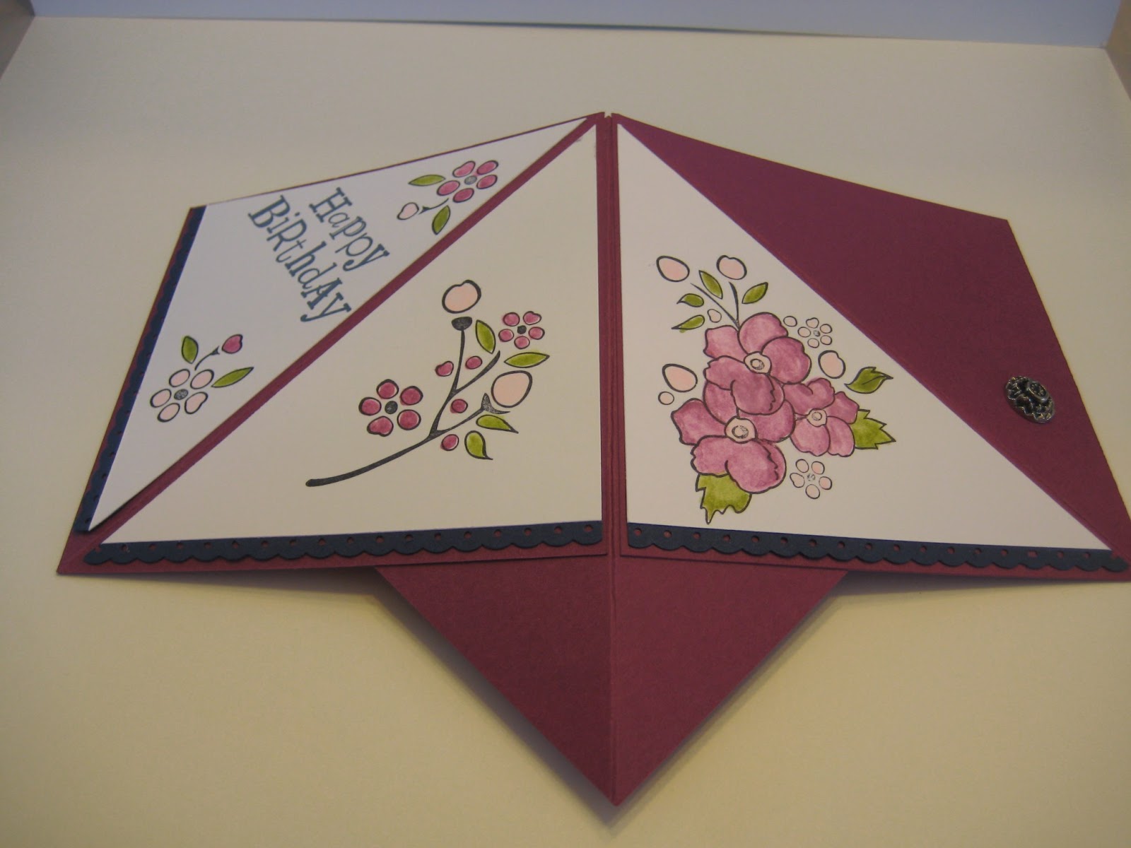 Great Minds Ink Alike: Happy Birthday Pyramid Card