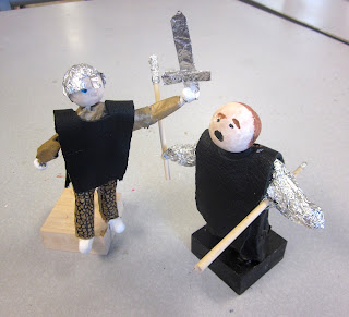 Art is Basic-- Art Teacher Blog: Paper Mache Knight Sculptures-- 5th ...