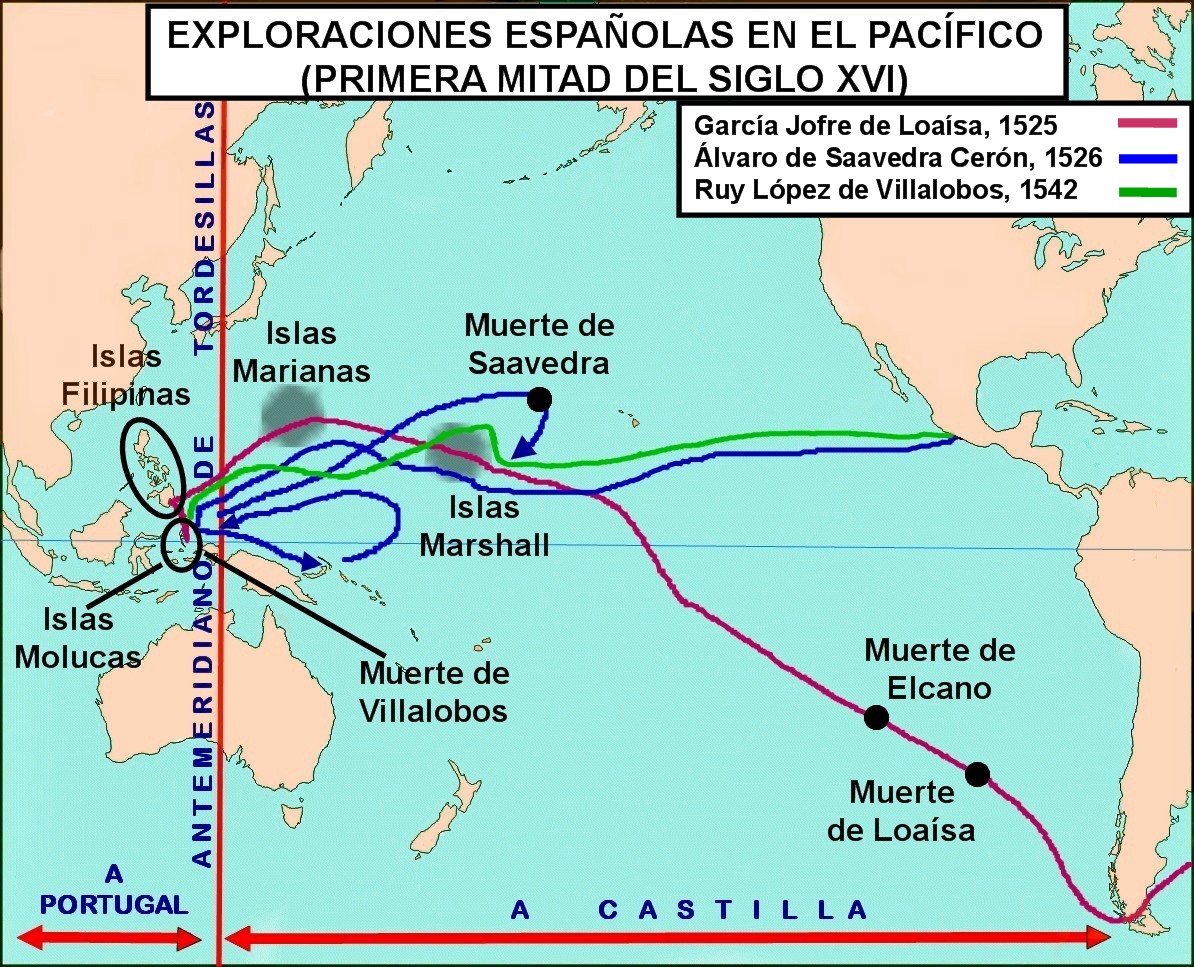 HISTOGEOMAPAS: EXPLORACIONES ESPAÑOLAS EN EL PACÍFICO, 1525-1550.
