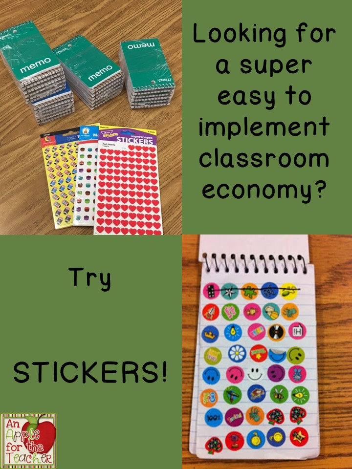 An Apple For The Teacher: Stickers - An Economy In Our Classroom