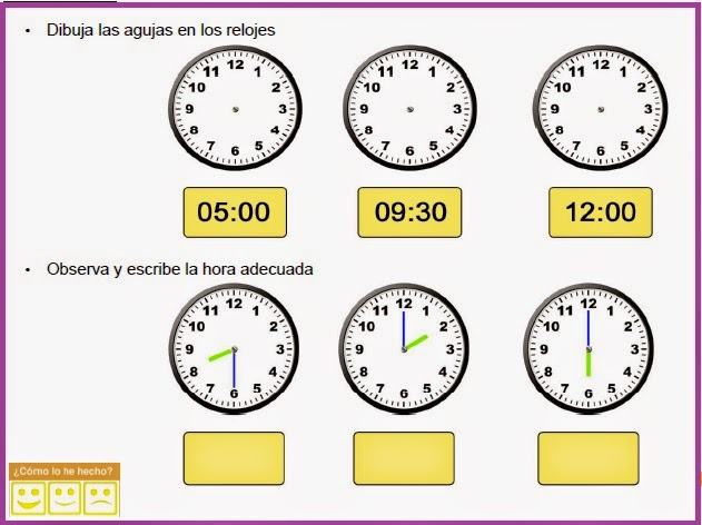 Segundo de Primaria: LA HORA ANALÓGICA Y DIGITAL
