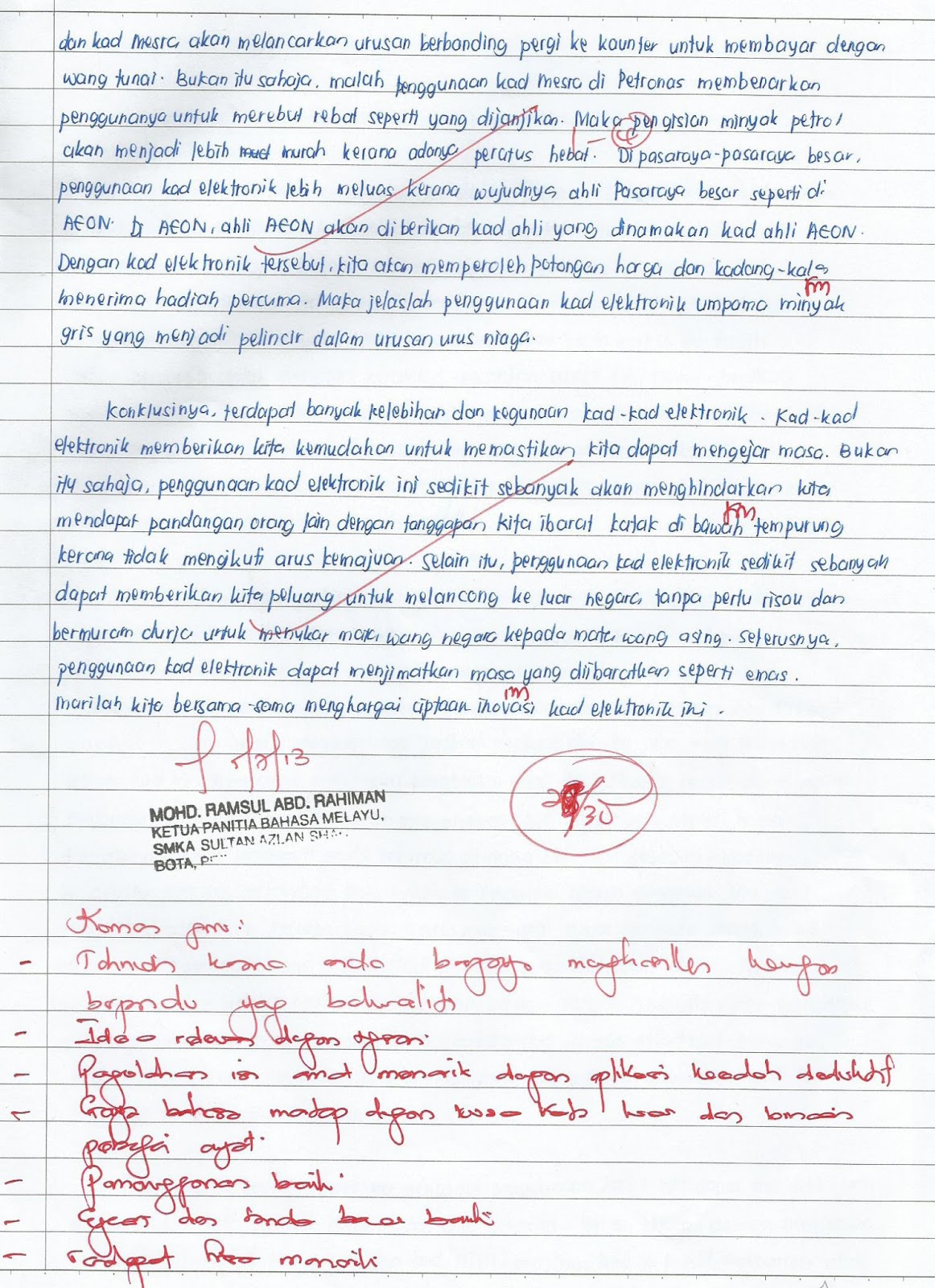 Laman Bahasa Melayu SPM: CONTOH KARANGAN MENARIK PELAJAR TINGKATAN 5 ...