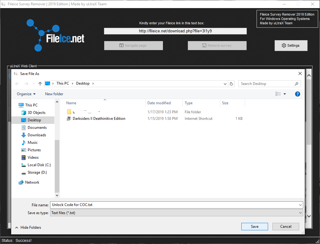 Fileice Survey Remover 2019 Edition - uLtraX Team