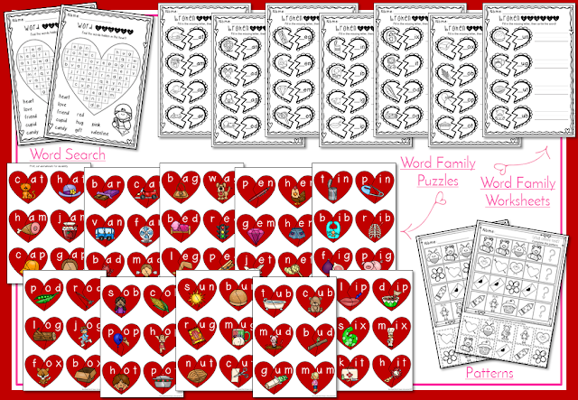 Happy Little Learners: Valentine's Day Literacy and Math Activity Pack