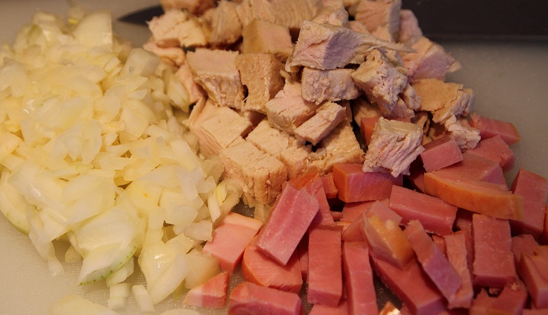 Turkey and Ham Pie with Stars!