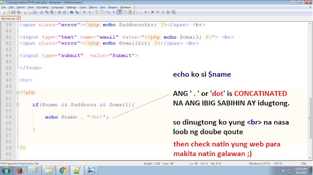 BSIT LESSON: Lesson 1 Validation (PHP Tutorial tagalog)