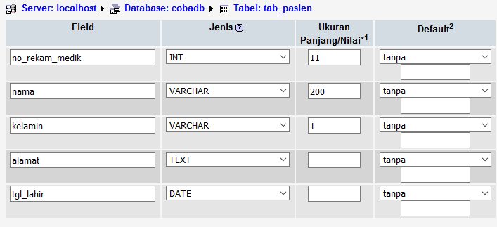 Cara Membuat Table MySQL di PHPMyAdmin - Basis Digital