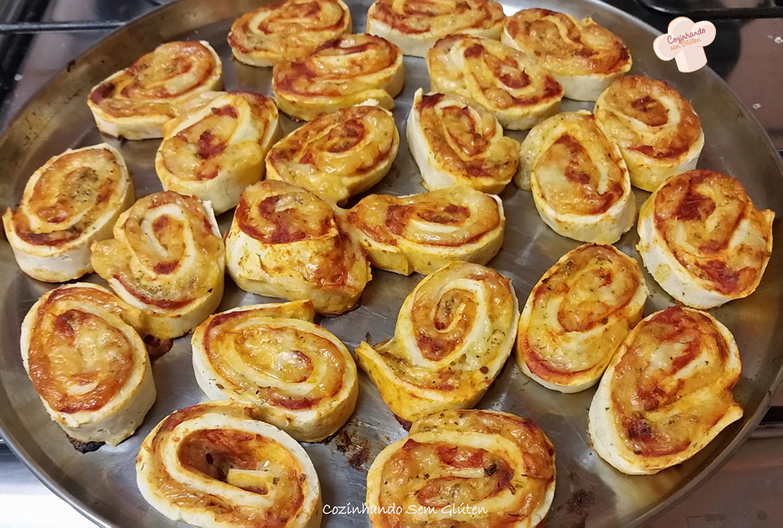 Cozinhando sem Glúten: Pizza enrolada