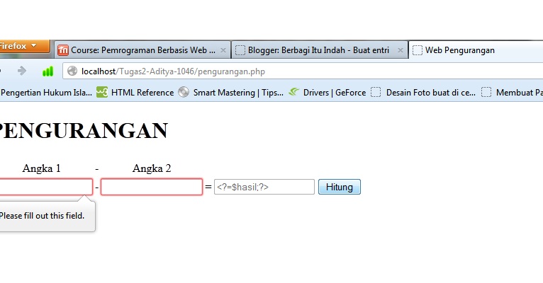 Berbagi Itu Indah: Memberikan Kondisi untuk Textfield yang Kosong