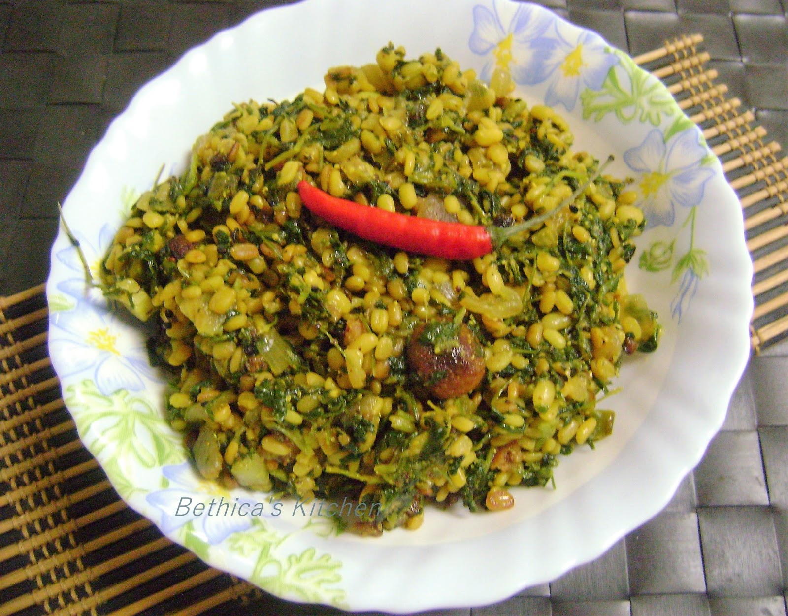 Bethica's Kitchen Flavours: Methi & Moong Dal Stir Fry (Fenugreek ...