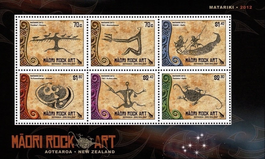 Exploration Stamps: New Zealand - 2012 - Maori Rock Art
