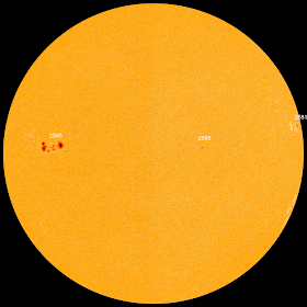 The Big Wobble : A huge sunspot, bigger than the Earth is turning to ...
