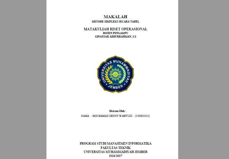 Makalah metode simpleks secara tabel pdf | Download Source Code PHP dan ...