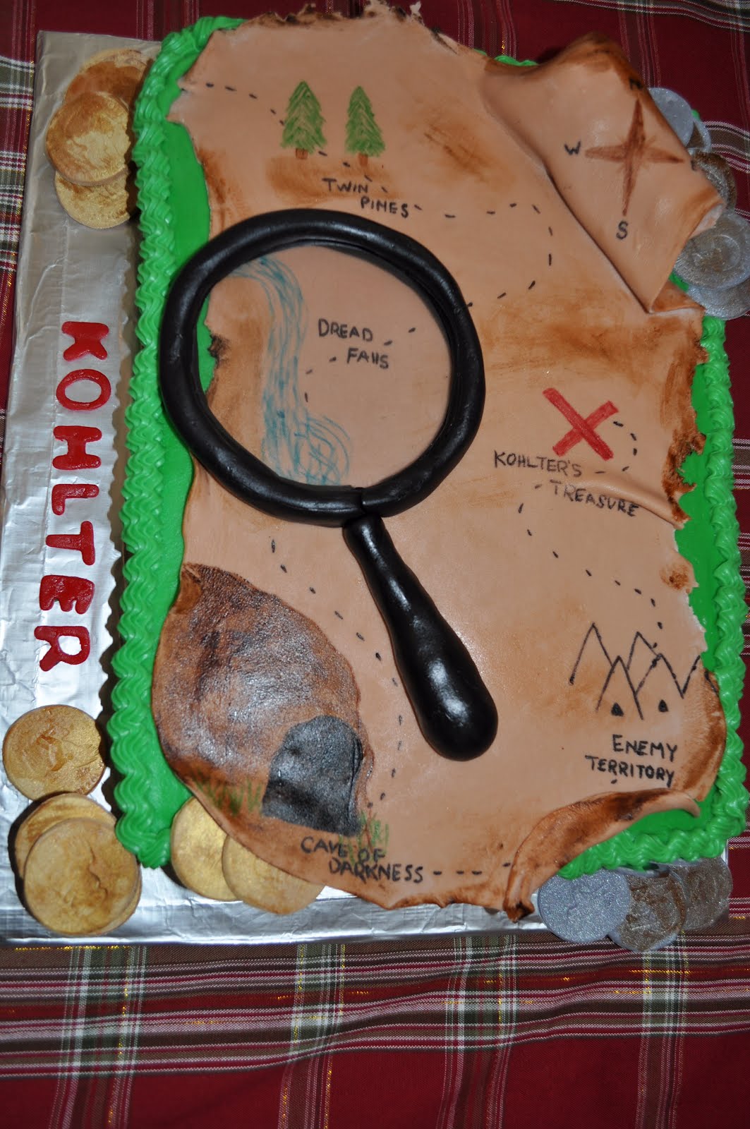 Katie's Cake Creations: Scavenger Map Cake: