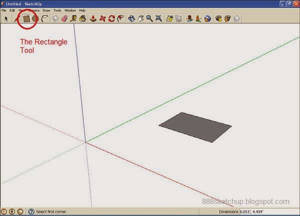 LESSON 3-3 : Drawing Rectangles - 888 Sketchup