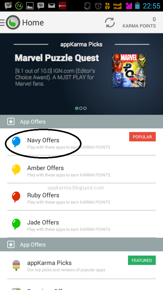 Appkarma rewards | APP Android penghasil Uang
