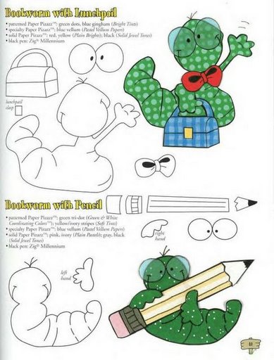 Fichas Infantiles: Gusano goma eva