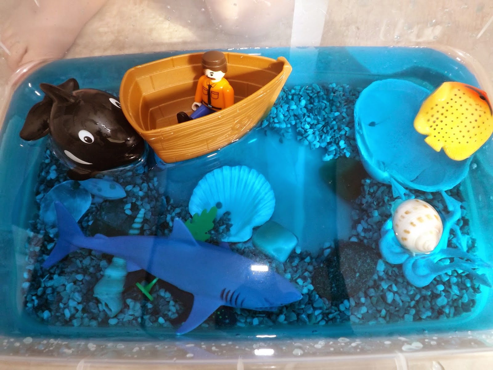 Life In The Unknown: Sea Life Sensory Bin
