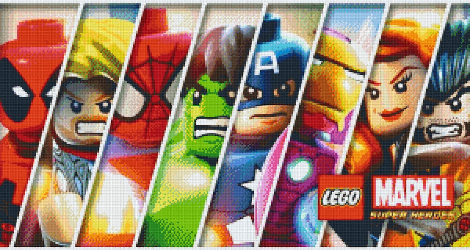 Brickstoy: Another Pixel Art Bricks project--LEGO Super Heroes