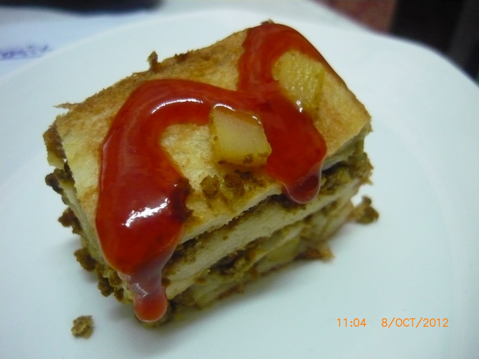 "Sentuhan RasaKasihMama": Roti Lapis Ayam ... guna isi ayam pulakkkk ...