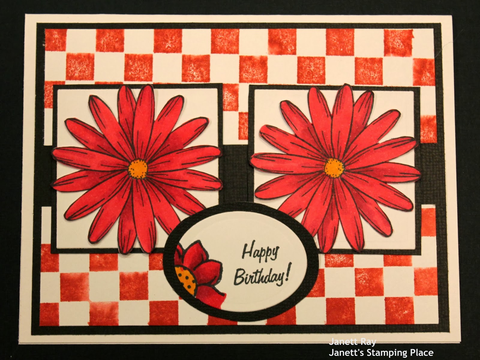 DRS Designs Rubber Stamps: Checks and Flowers