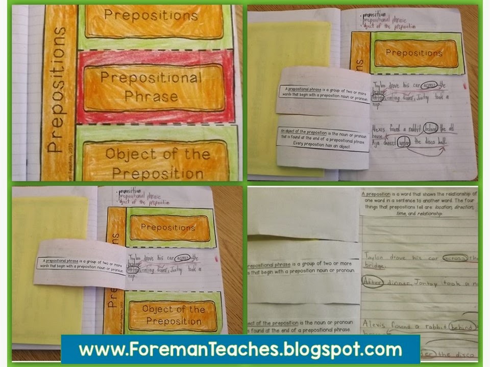 Foreman Teaches: Prepositions, Prepositional Phrases, and Objects of ...