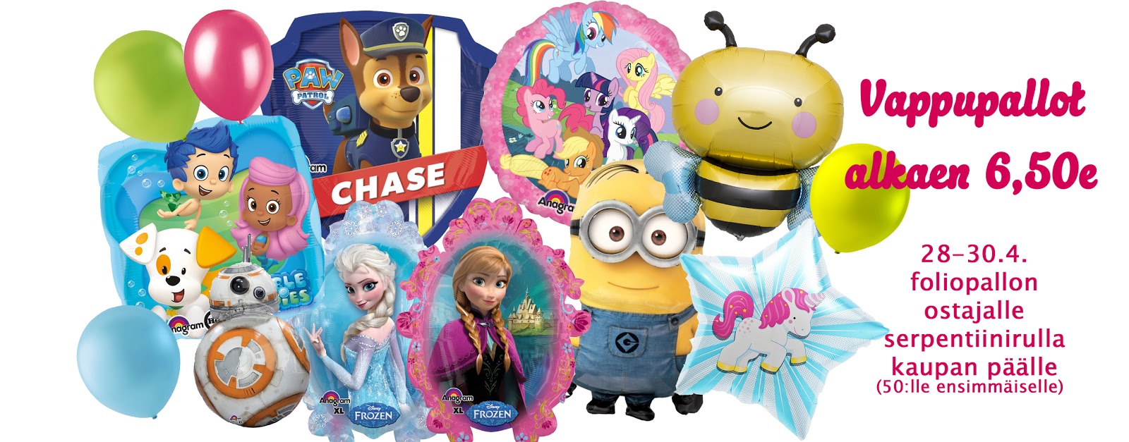 Vappusuklaa ja vappupallot!